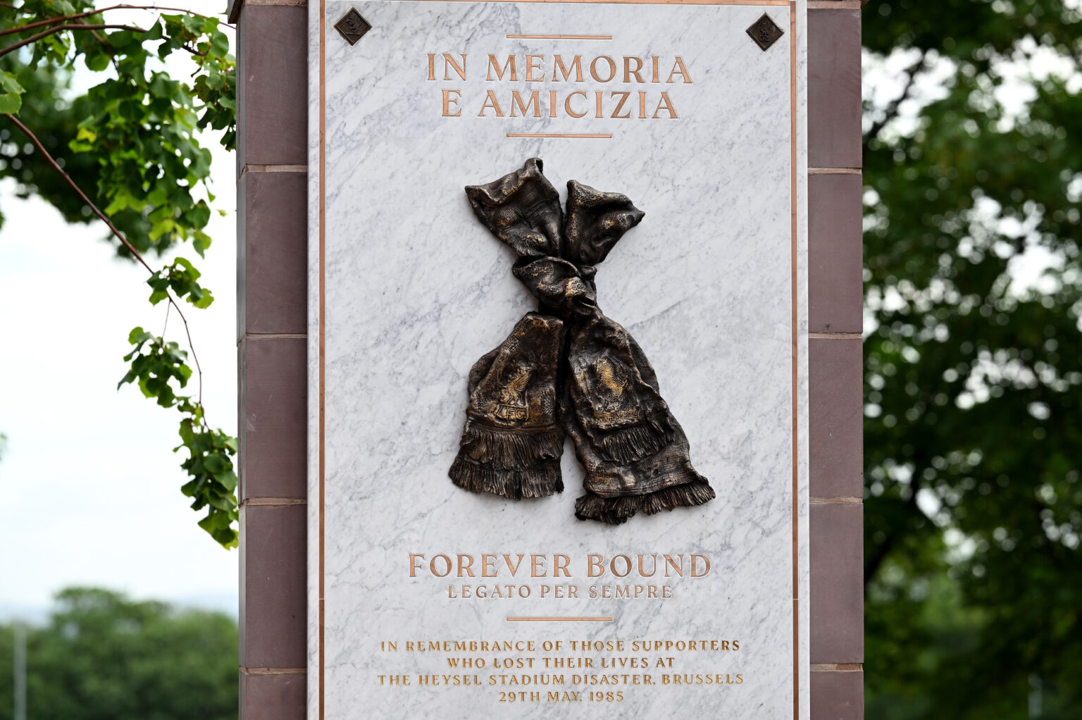 Liverpool install new Heysel memorial